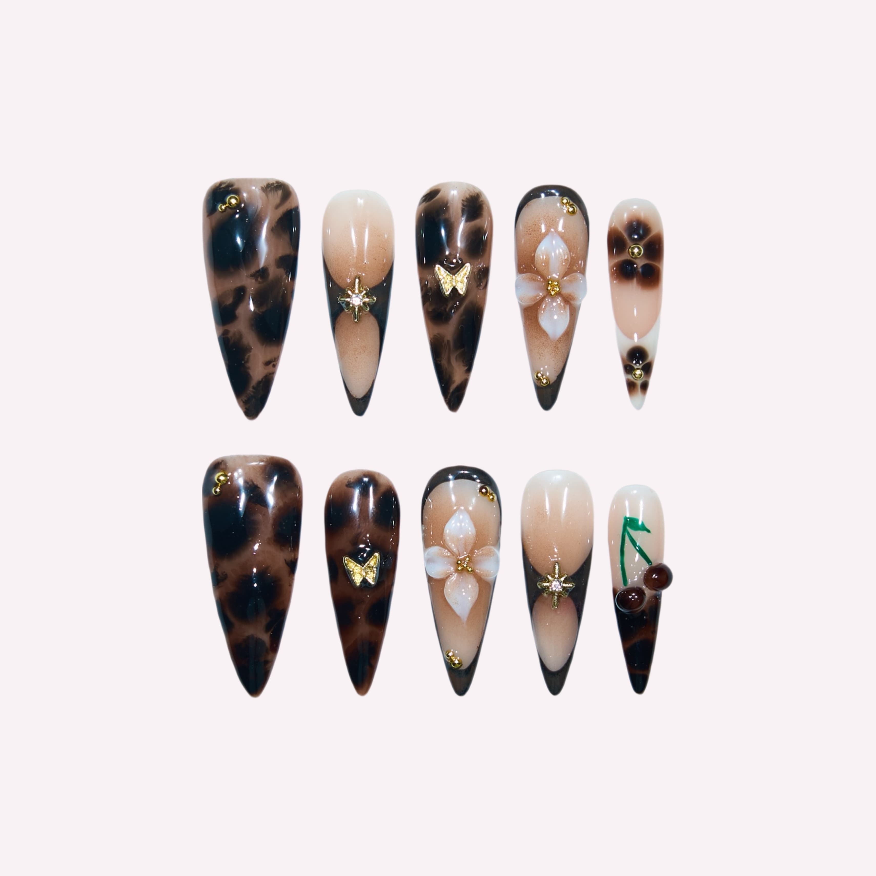 Amber Sprite | Press-On Nails | Handmade Nail Set – Poorguyshop – Poor ...